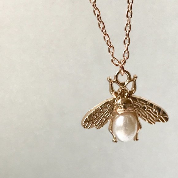 Jewelry | Rose Gold Bumble Bee Pendant Necklace 24 Insect | Poshmark